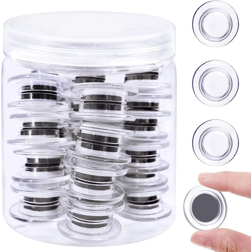 50 Pieces Whiteboard Magnets round Clear Circle Plastic Magnets for ...
