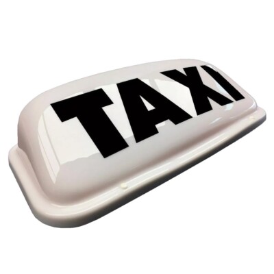 LETTERCRAFT 18" LED Magnetic Hackney Cab Taxi Meter Roof Sign - White ...