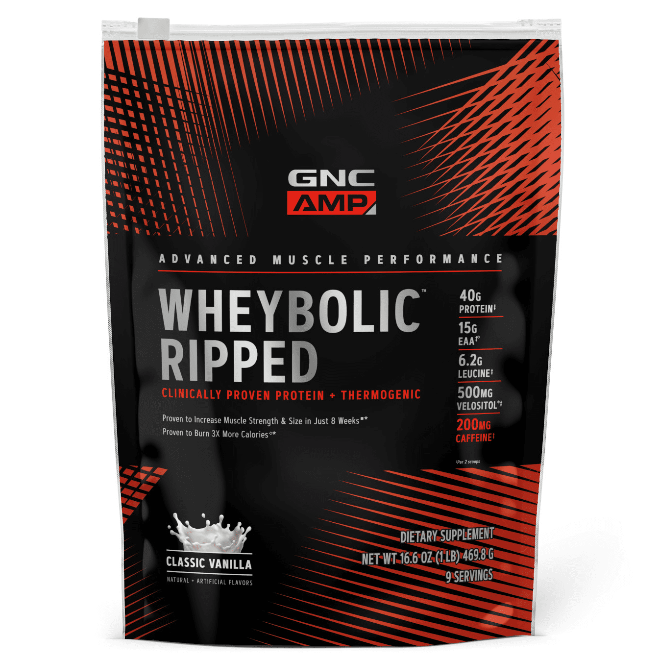 GNC AMP Wheybolic Ripped Protein Powder+Thermogenic Classic Vanilla 1.0 ...