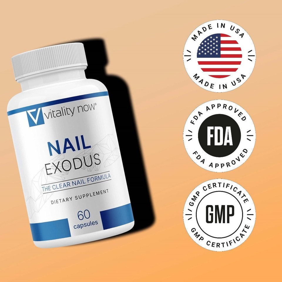 (3 Pack) Nail Exodus Capsules for Healthier Feet - Vitality Clear Nail ...
