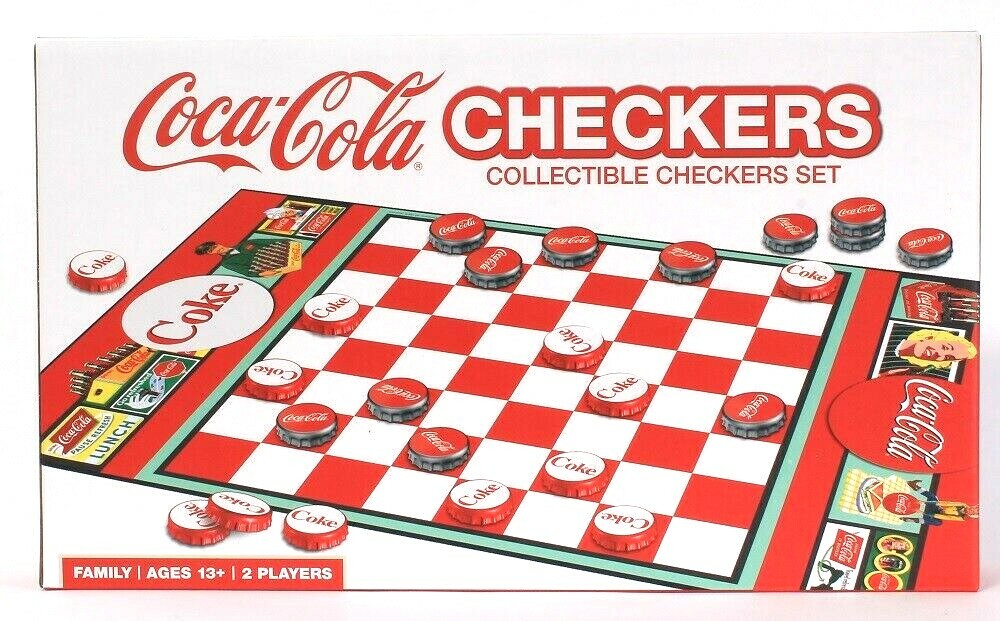 MasterPieces Coca-Cola Checkers Collectible Set 2 Player Family Game ...