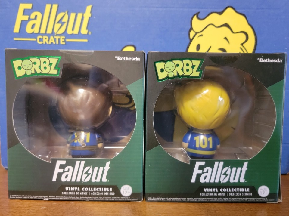 Funko Dorbz: Fallout - Lone Wanderer (Male) #102 & Vault Boy #106 ...
