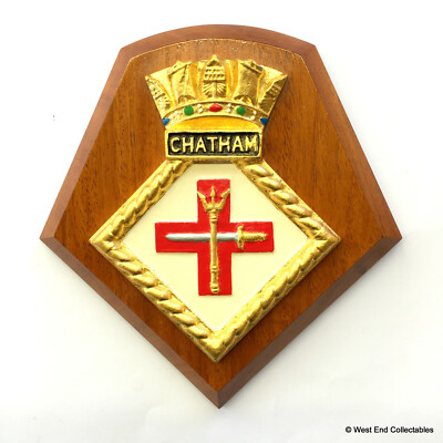 HMS Chatham Royal British Navy Ship Naval Wall Plaque Shield Ships ...