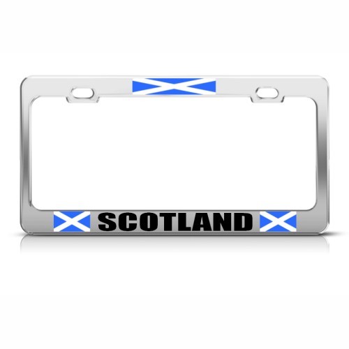 SCOTLAND SCOTTISH FLAG COUNTRY Metal License Plate Frame Tag Holder Two ...