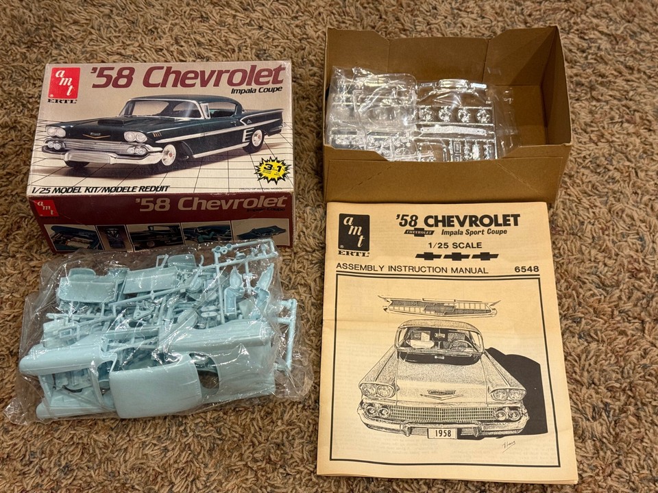 AMT Ertl '58 Chevrolet Impala Coupe Model Kit #6548 | eBay