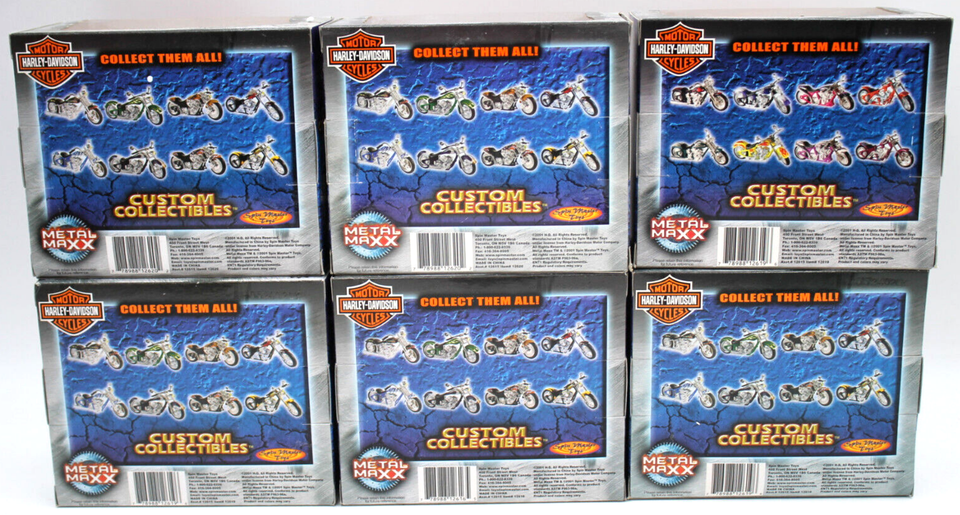 11pc Unused 2001 METAL MAXX HARLEY DAVIDSON 1/17 Motorcycles Street ...