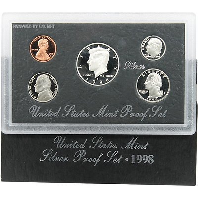 1998-S 90% Silver Proof Set United States Mint Original Government ...
