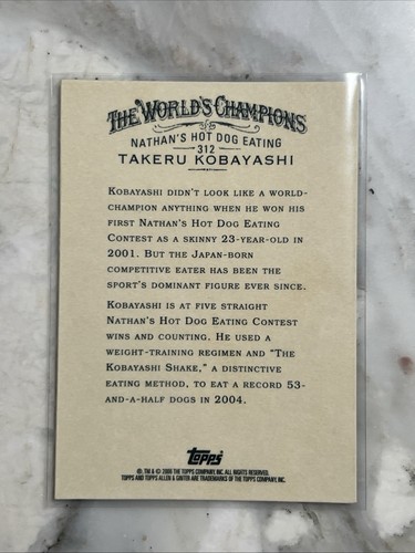 2006 Topps Allen and Ginter Takeru Kobayashi | eBay