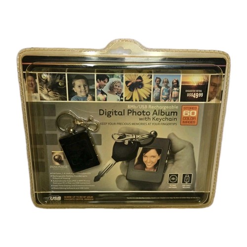 Digital Photo Album With Keychain 8MB/USB Rechargeable 60 Color Images ...