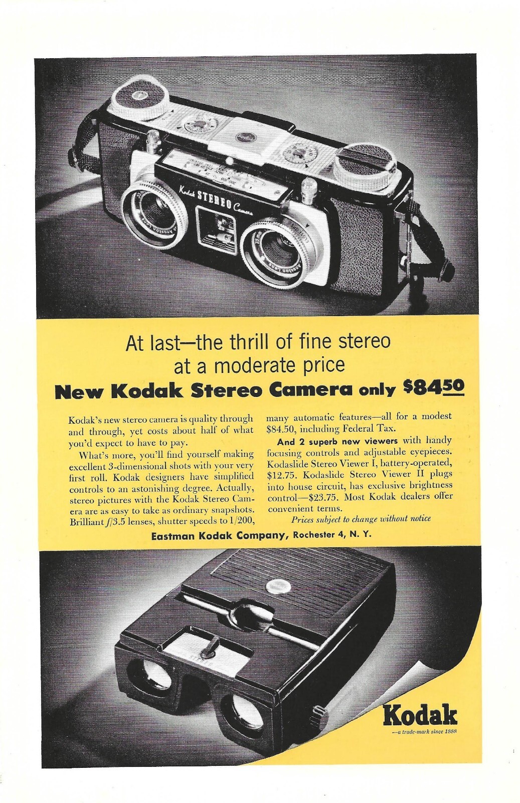 1955 Eastman Kodak Company Camera Vintage Color Print Ad Photography ...