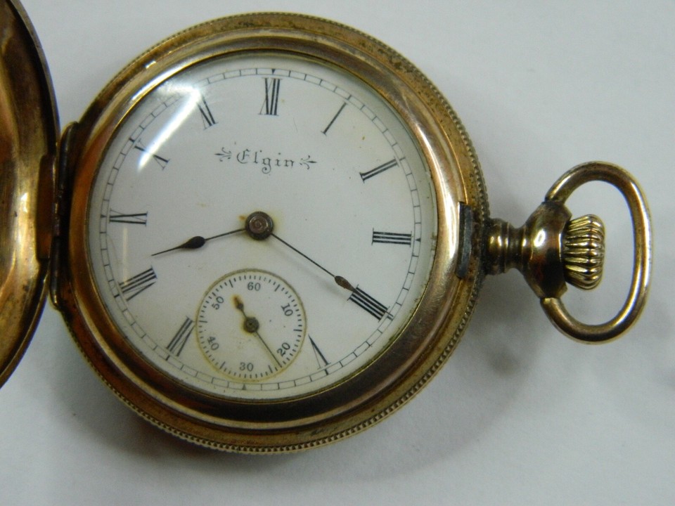 NICE VINTAGE ESSEX COLUMBIA 0S 14K GOLD FILLED STAR DIAMOND HC POCKET ...