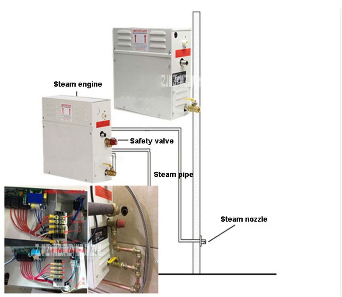 ST-60 6KW Steam Generator Steam Bath Generator Household Sauna Steam ...