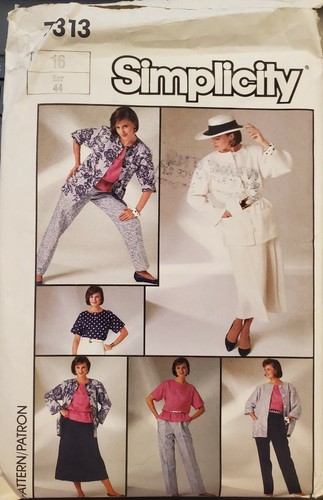Simplicity Go-Everywhere pattern 7313 Misses' Skirt, Pants, sz 16 bust ...