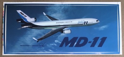 MINT Vintage McDonnell Douglas MD-11 aircraft bumper sticker / decal ...