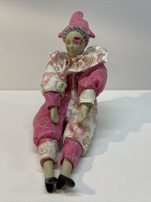 Sugar Loaf Classiques China Doll Clown Harlequin Mardi Gras Jester Pink ...