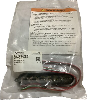Soundoff Signal 12 LED Dual A/W Mpower 4” Fascia Light EMPS2SMS4F | eBay