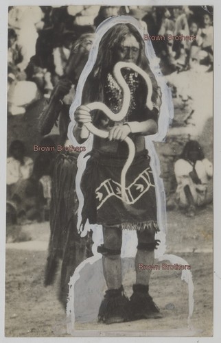 Vintage 1920s Hopi Priest Sacred Snake Dance American Indian DBW JR ...