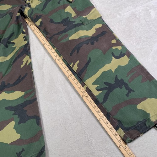 VTG Liberty Pants Mens Large Woodland Camo Cargo USA Made Zipper Fly ...