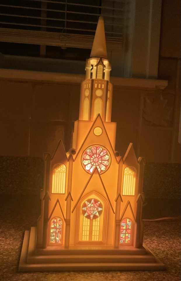 Vintage Raylite Electric Paramount Corp Lighted Church Cathedral ...