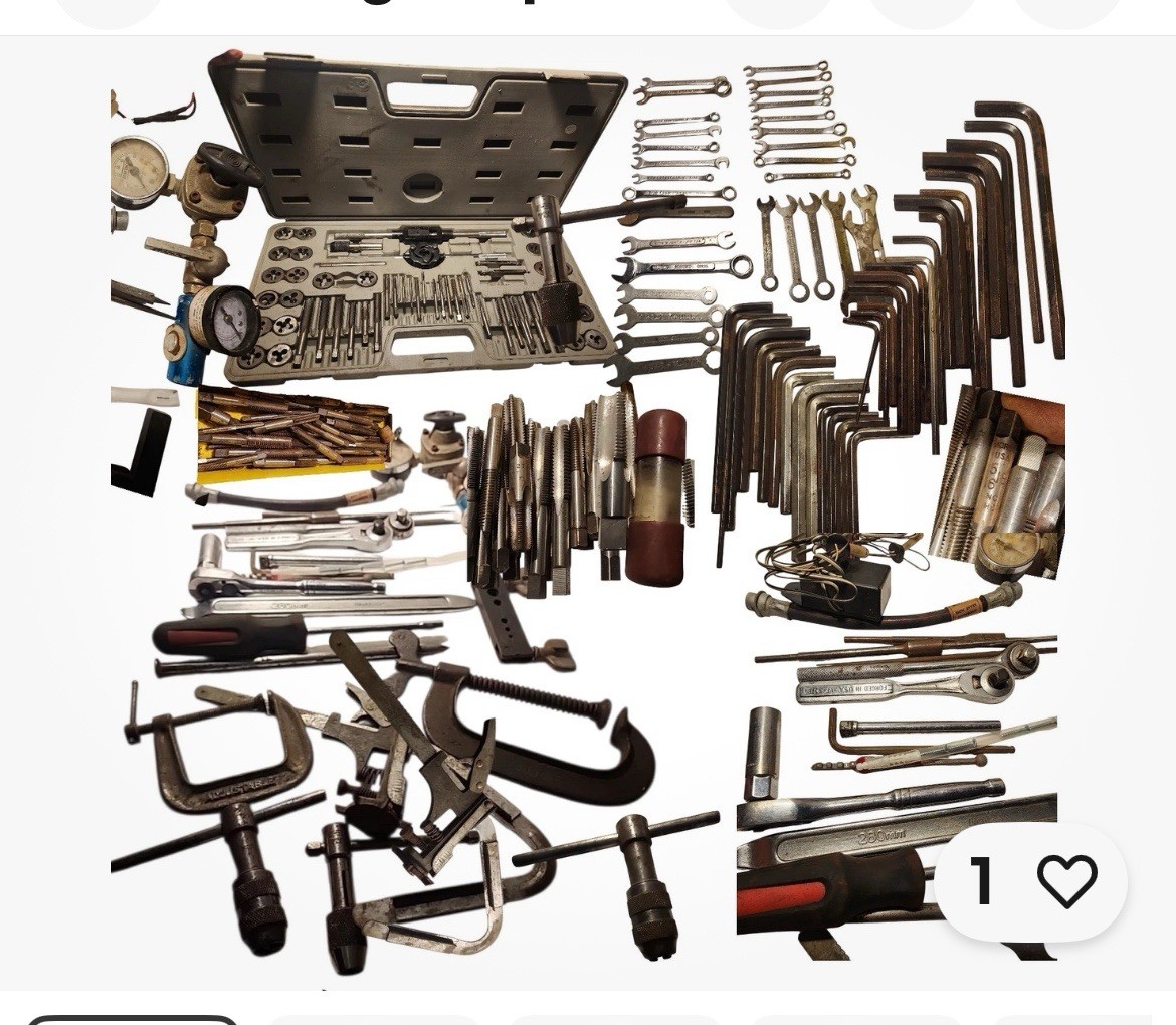 Vintage Tap & Die, Tool Lot Wrench’s Mechanic Machines Antique +26lbs ...