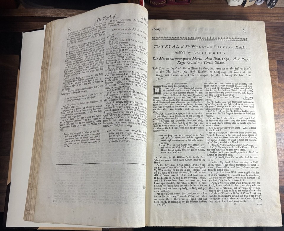 Pirate Captain Kidd, "A Compleat Collection of State-Tryals", Dated ...