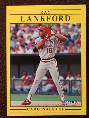 RAY LANKFORD ST. LOUIS CARDINALS 1991 FLEER BASEBALL CARD #637 | eBay