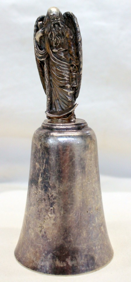 GRIM REAPER / ANGEL OF DEATH Silverplate Bell by DISNEY Artist ADOLFO ...