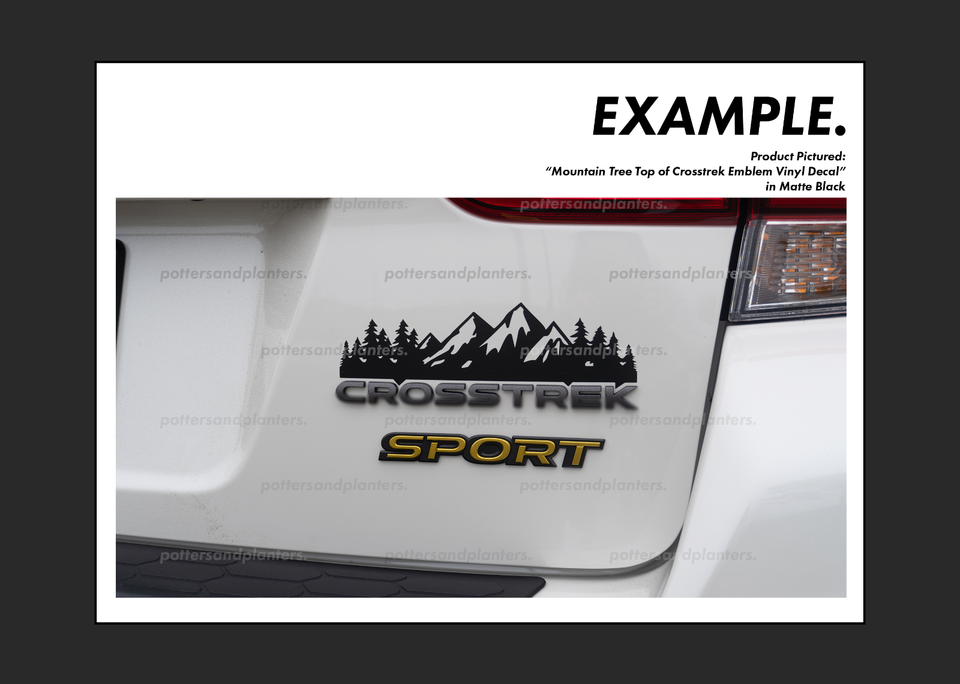 For 2018-2025 Subaru Crosstrek Mountain Trees Top of Rear Emblem Car ...