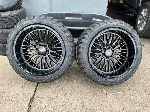 4 New 22x12 AXE CRATOS OFF ROAD RIMS TIRE WHEELS 8 LUG 8X170 FORD F250 ...