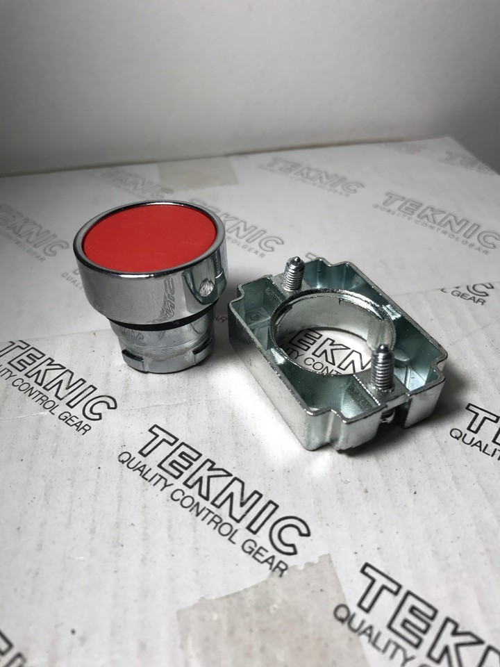 New 1x 2AF3 22mm Push button Metal Momentary Red Flush Operator Teknic ...