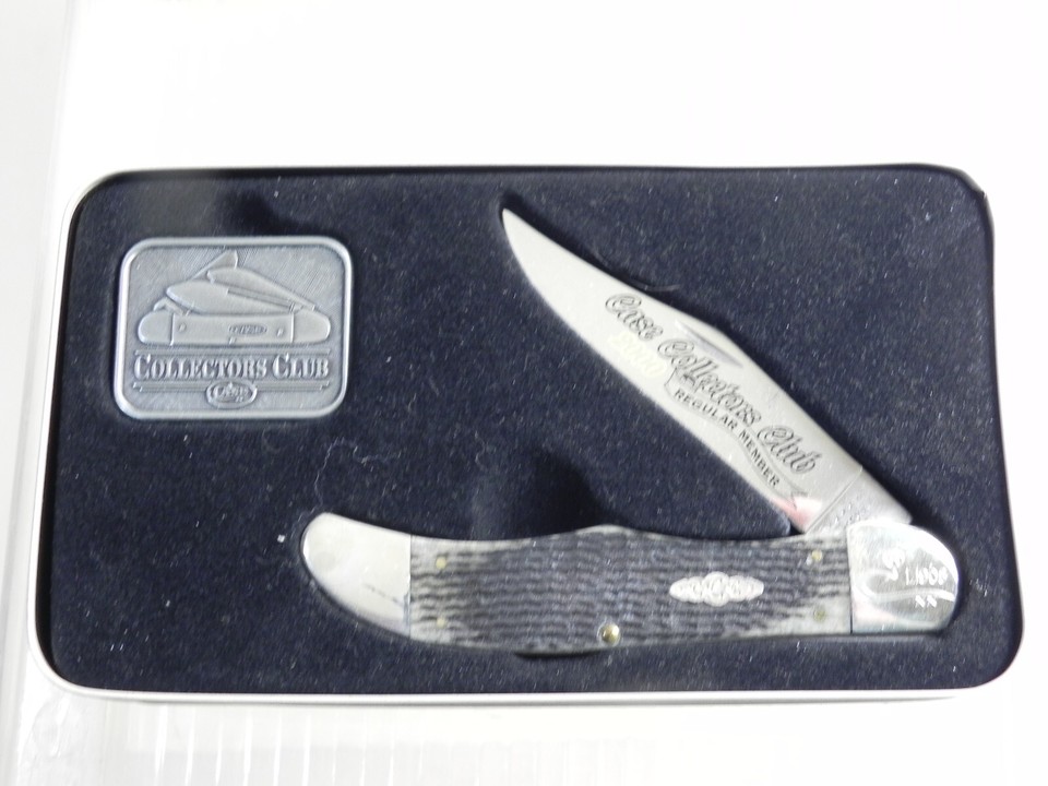 2000 CASE XX - CCC Life Member Annual Folding Knife Dark Gray/Blue BONE ...
