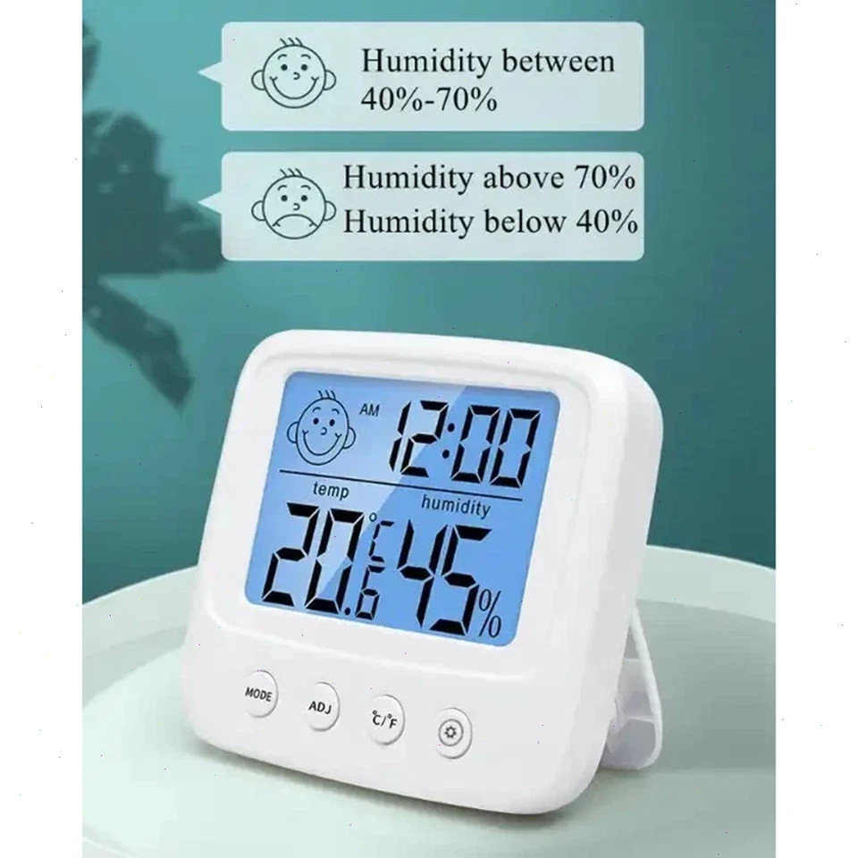 Digital Indoor Temp Humidity Meter Thermometer Hygrometer with Range ...