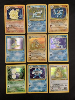 Vintage Holo Rare Pokémon Card Lot WOTC 1999 Base Set, Jungle, Fossil ...
