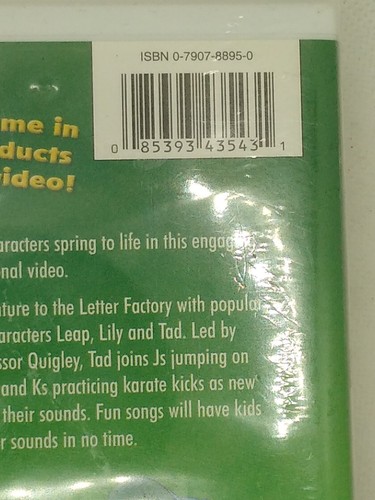 Leapfrog - Letter Factory (VHS, 2003) For Children Ages 2-5 (NEW/SEALED ...