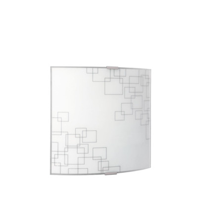 Ivy - Applique - 25 CM Verre Blanc Déco Carrés | eBay