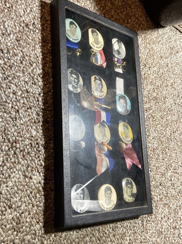 vintage baseball pins lot. 12 Pins. Different Player With Display Case ...