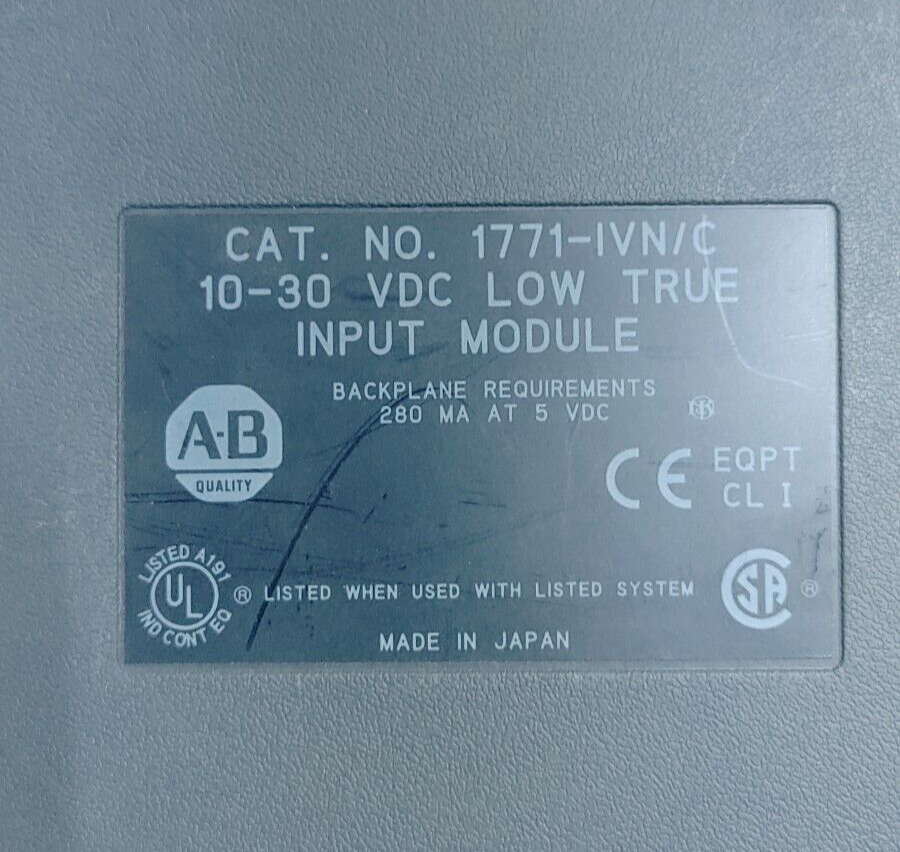 ALLEN-BRADLEY 1771-IVN/C LOW TRUE INPUT MODULE 10-30VDC NEW!! QUANTITY ...