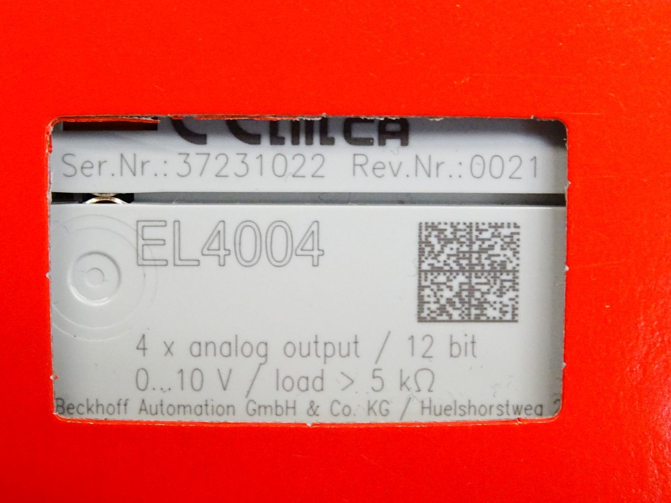 Beckhoff EL4004 Rev.0021 analoge Ausgangsklemme / Neu OVP versiegelt | eBay