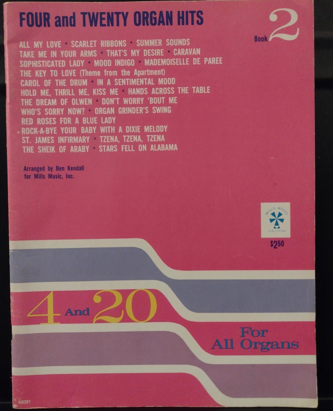 Vintage Organ Songbook Standards Four and Twenty Organ Hits Mills Music ...