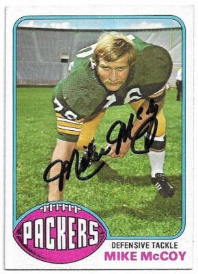 MIKE McCOY 1976 Topps Signed Autographed Football card #262 Green Bay ...