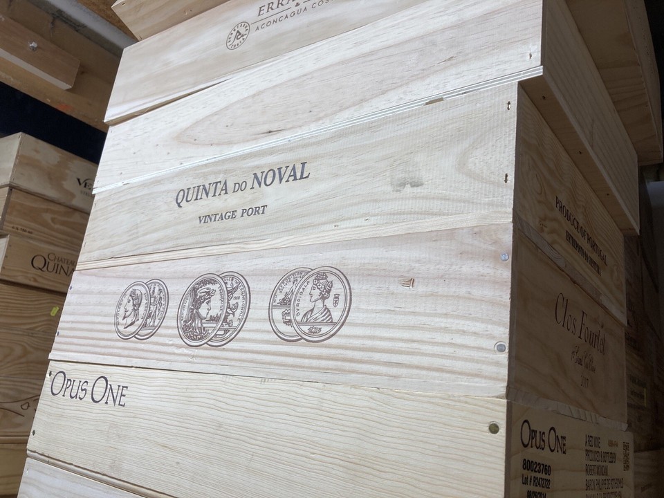 Clearance Shallow WOODEN WINE BOX - Crates - Vintage Chic Home Storage ...