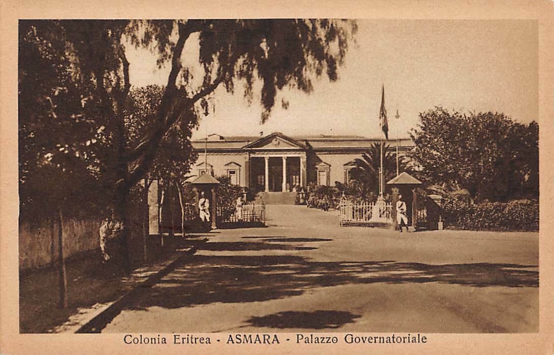 ASMARA, ERITREA, AFRICA, 2 PC's, GOVERNMENT PALACE & HAMASIEN HOTEL c ...