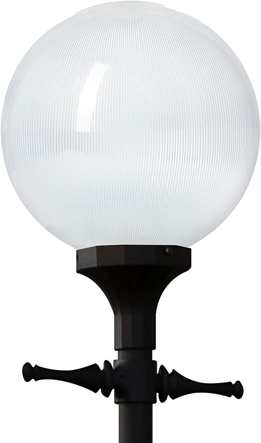 KastLite 12" Clear Prismatic Acrylic Lamp Post Globe with 5.25 ...
