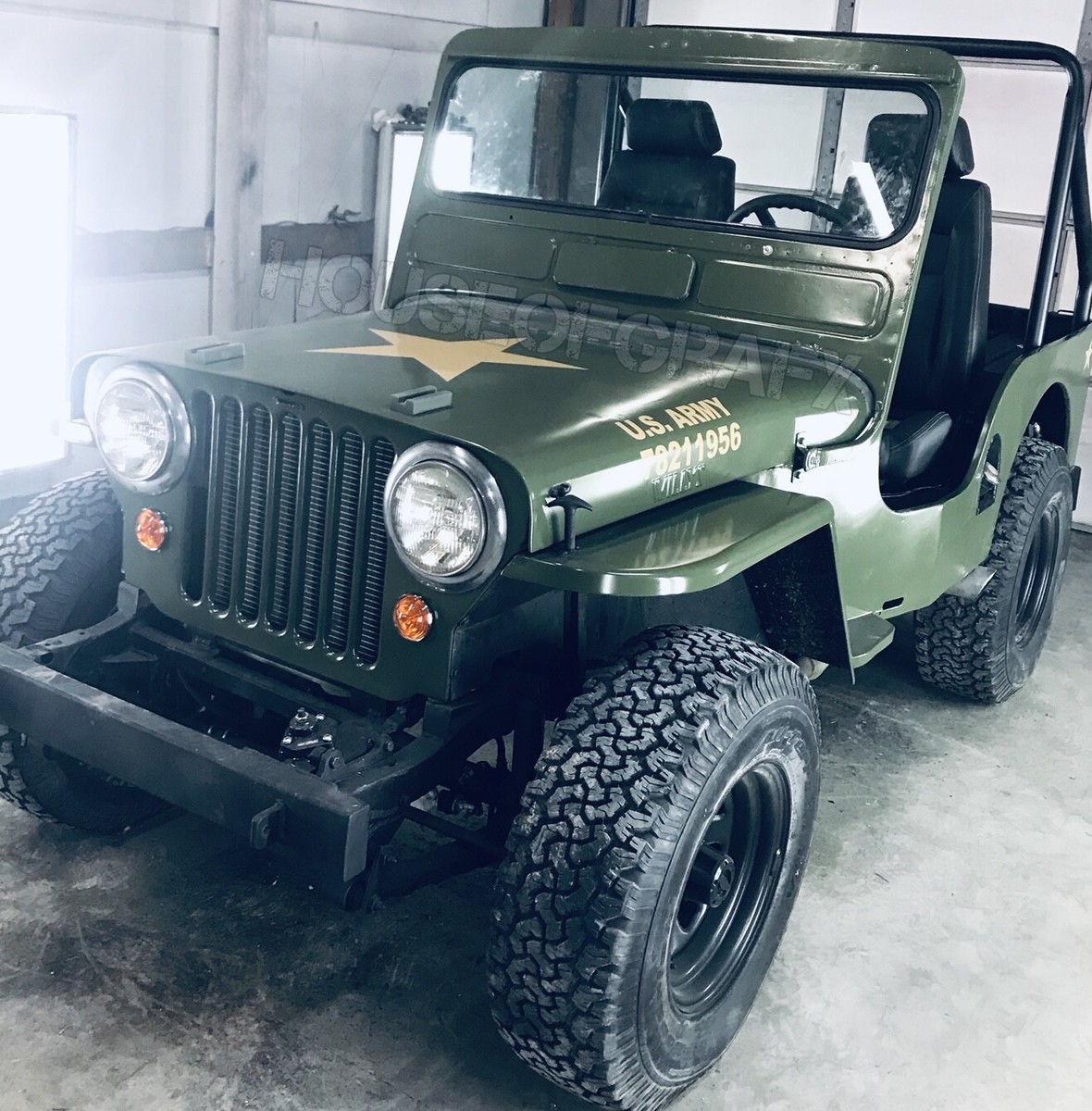 Us Army Star Willys Distressed Style Car Decal Sticker For Distressed