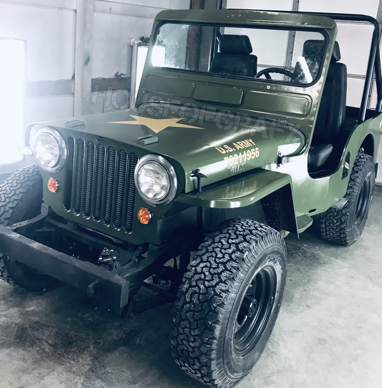 US Military Star Stars Serial # restoration fits Jeep Wrangler Willys ...