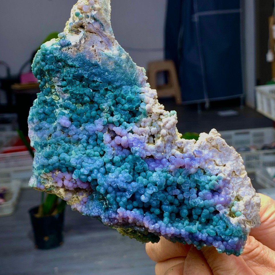 1.34LB Natural purple grape agatequartz crystal granular ...