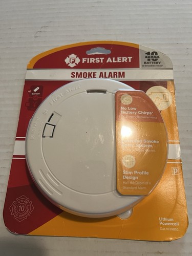 New! First Alert Smoke Detector Alarm - White with 10 Year Battery ...