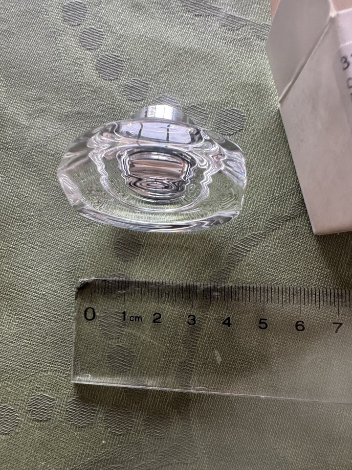 (19) Crystal Glass Drawer Pulls Knobs~ Oval Chateau ~ chrome Base | eBay UK