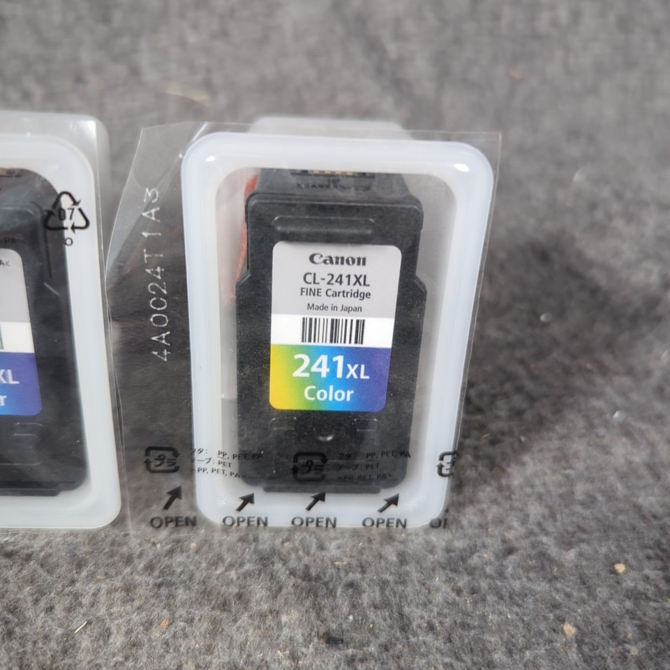 Lot Of 4- Genuine Canon CL-241XL Pixma XL Color Ink Cartridge New ...