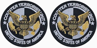 COUNTER TERRORISM UNIT USA EMBROIDERED PATCH || 2PC HOOK BACKING 3.5"X3 ...